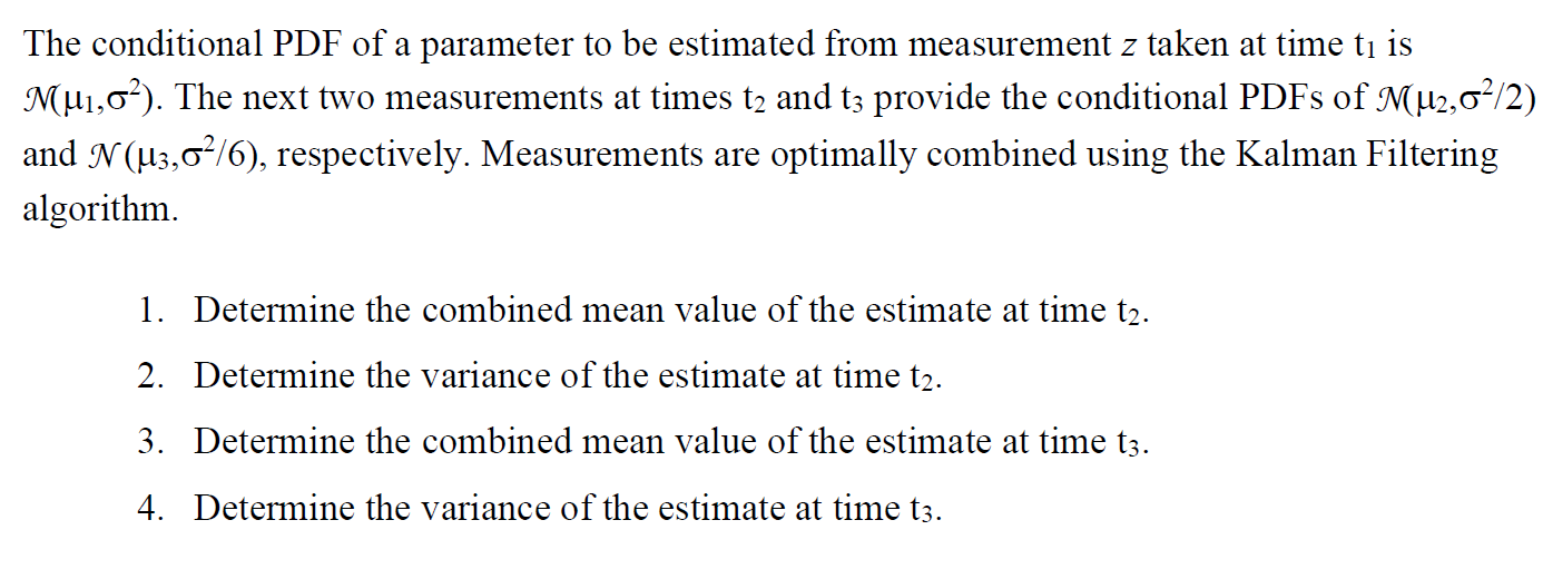 The conditional PDF of a parameter to be estimated | Chegg.com