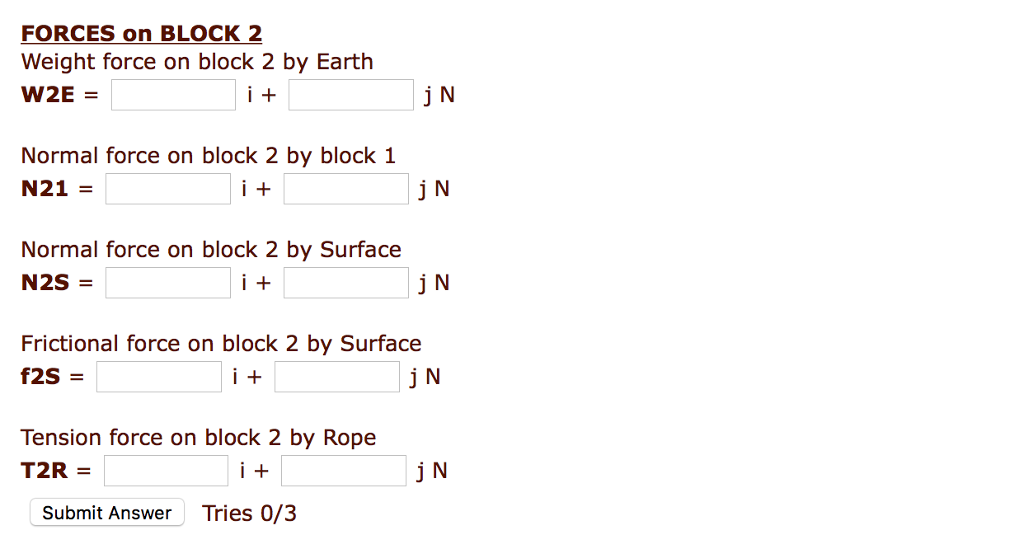Solved Block 1 (m1 = 8 kg) and block 2 (m2 = 9 kg) are | Chegg.com