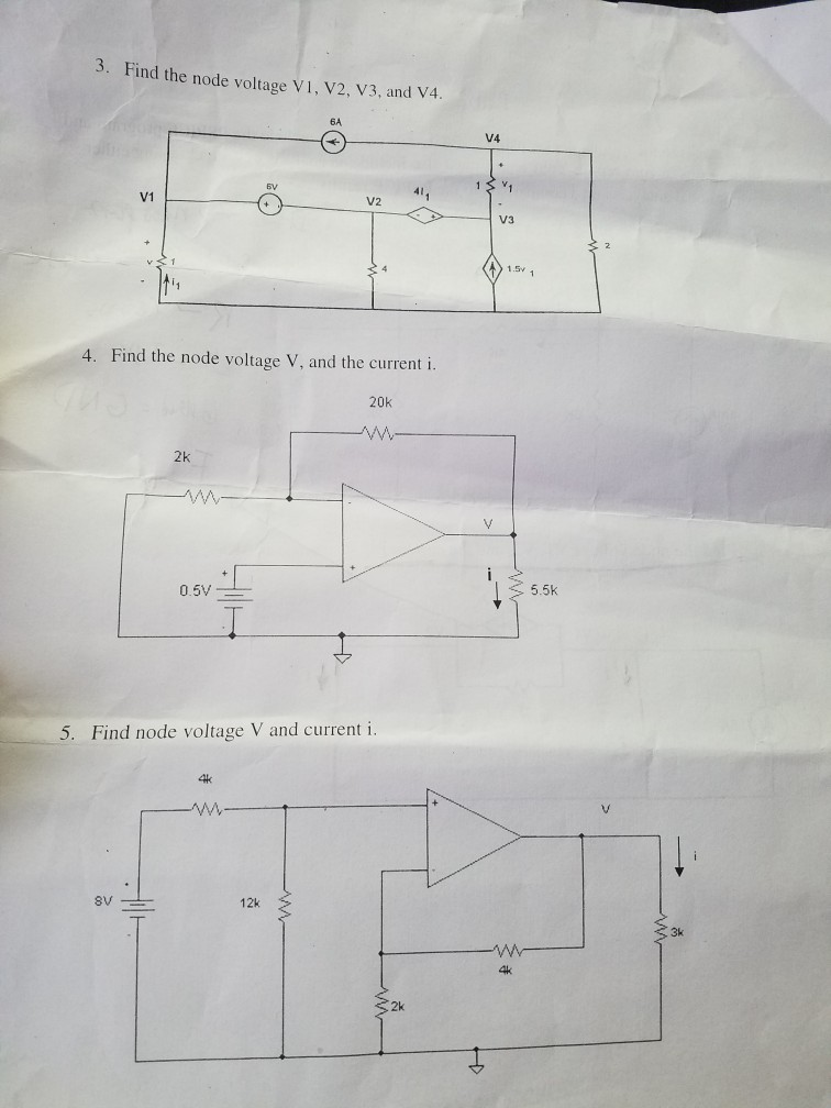 Solved Using Node Analysis find the given questions Find the | Chegg.com
