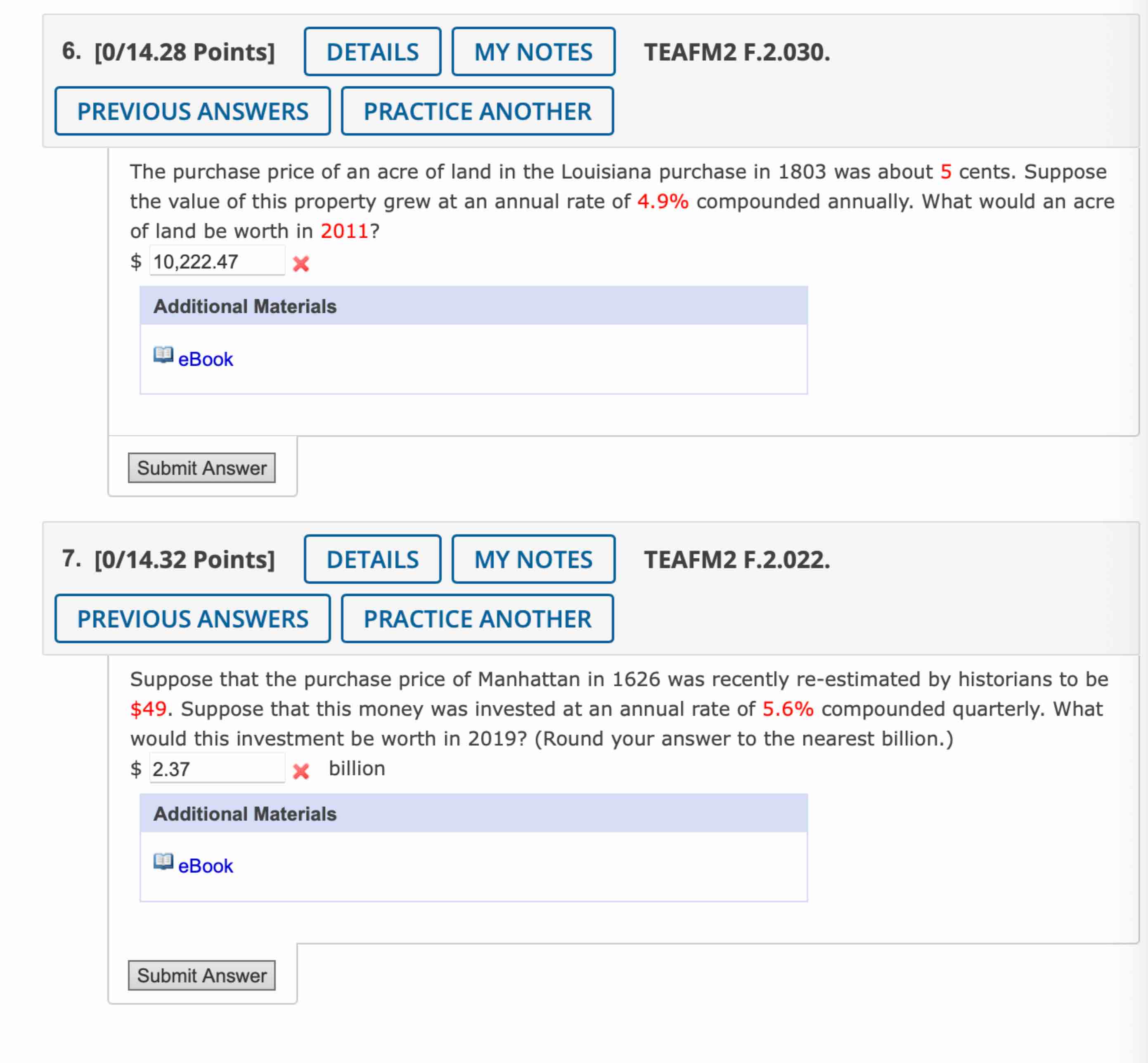 Solved 6. [0/14.28 ﻿Points]TEAFM2 ﻿F.2.030.The purchase | Chegg.com