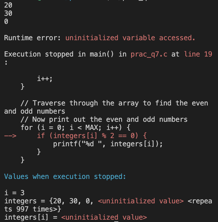 Solved Write a C program prac_q7.c which reads integers from | Chegg.com