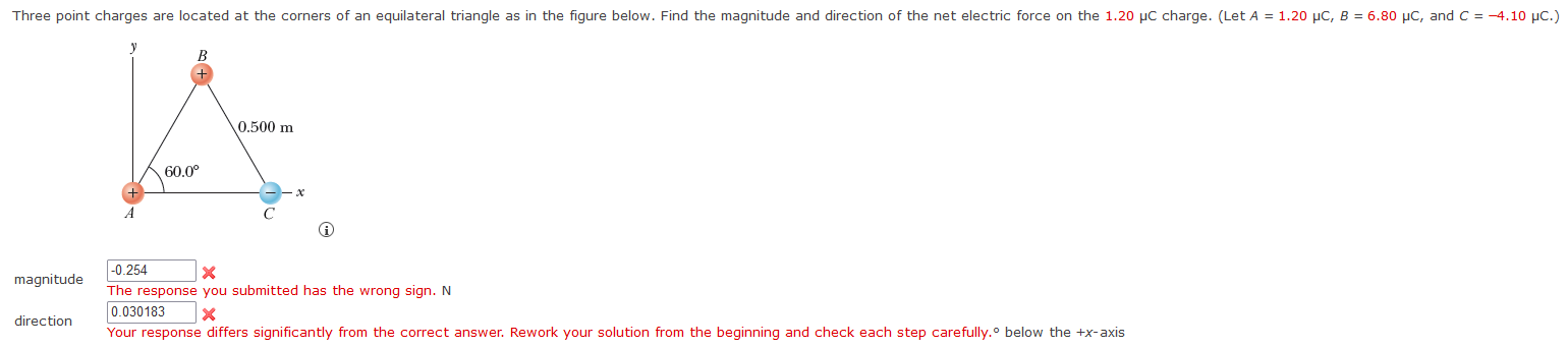 Solved magnitude The response you submitted has the wrong | Chegg.com
