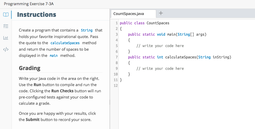 Solved Create a program that contains a String that holds | Chegg.com