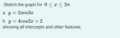 Solved Sketch the graph for 0