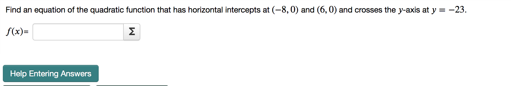 Solved Find an equation of the quadratic function that has | Chegg.com