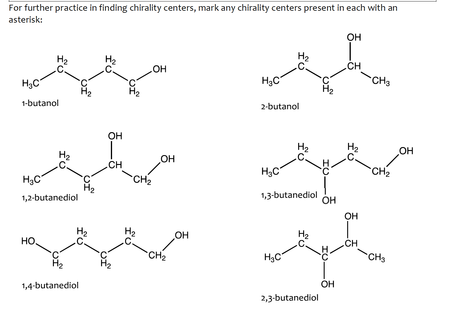 Solved For further practice in finding chirality centers, | Chegg.com