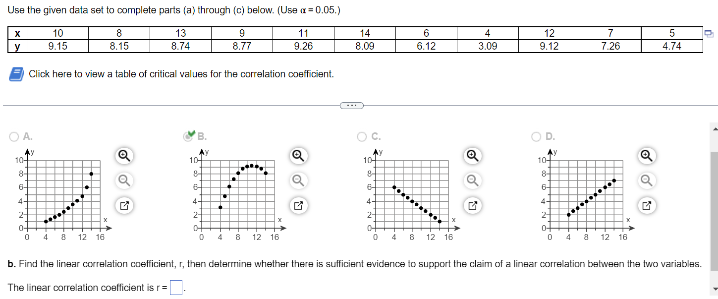Solved Use The Given Data Set To Complete Parts A Through