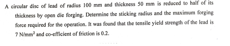 Solved A circular disc of lead of radius 100 mm and | Chegg.com