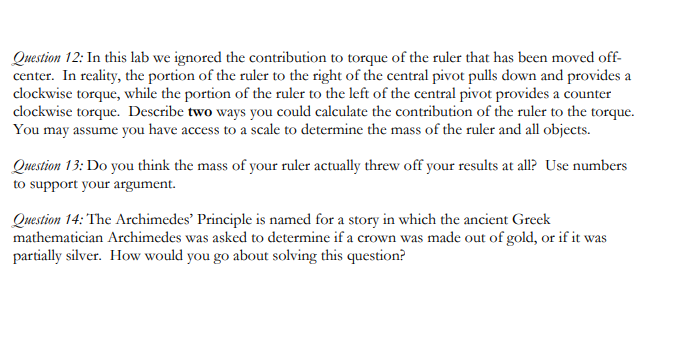 Solved Question 12: In this lab we ignored the contribution | Chegg.com