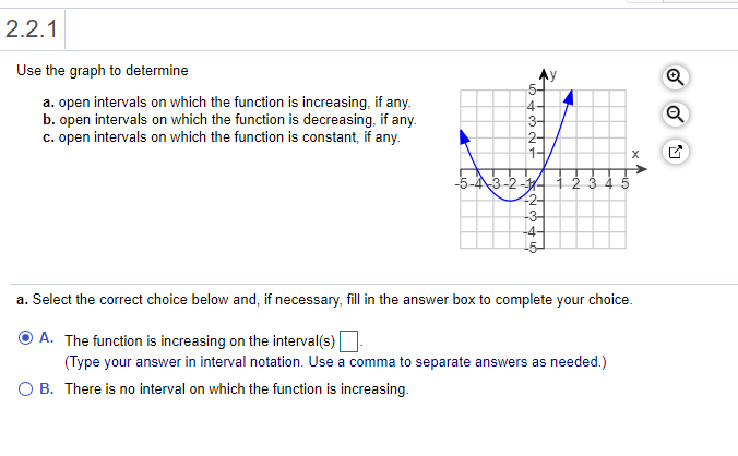 Solved 2.2.1 y a Use the graph to determine a. open | Chegg.com