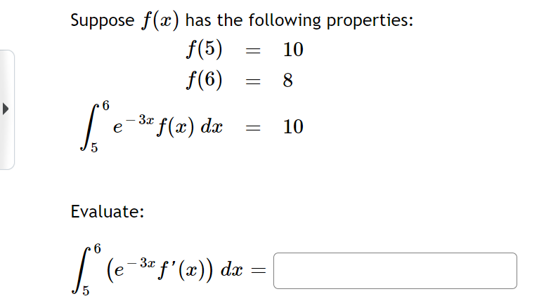 Solved Suppose f(x) has the following properties: f(3) 8 | Chegg.com
