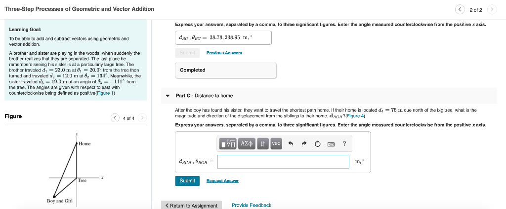 Solved Three-Step Processes of Geometric and Vector Addition | Chegg.com