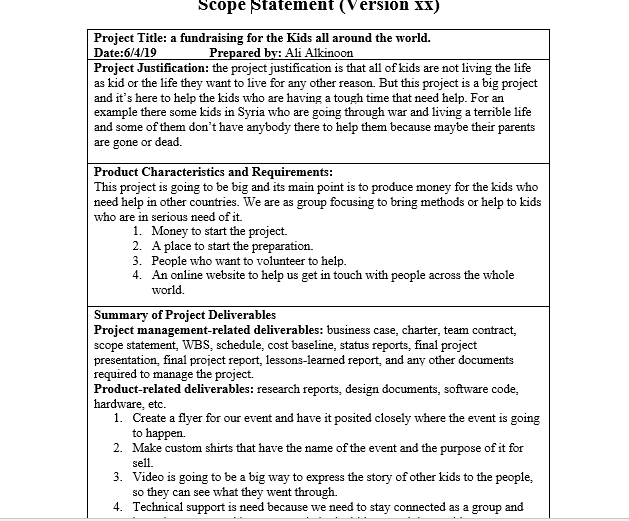 Solved I have an assignment I need help with it's a scope | Chegg.com