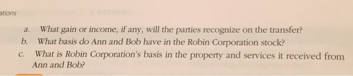 Solved 2. Lo.1, 3 Ann and Bob form Robin Corporation. Ann | Chegg.com