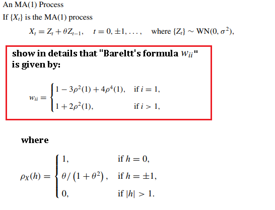 Solved An MA(1) Process If (X,} is the MA(1) process X, = 2, | Chegg.com