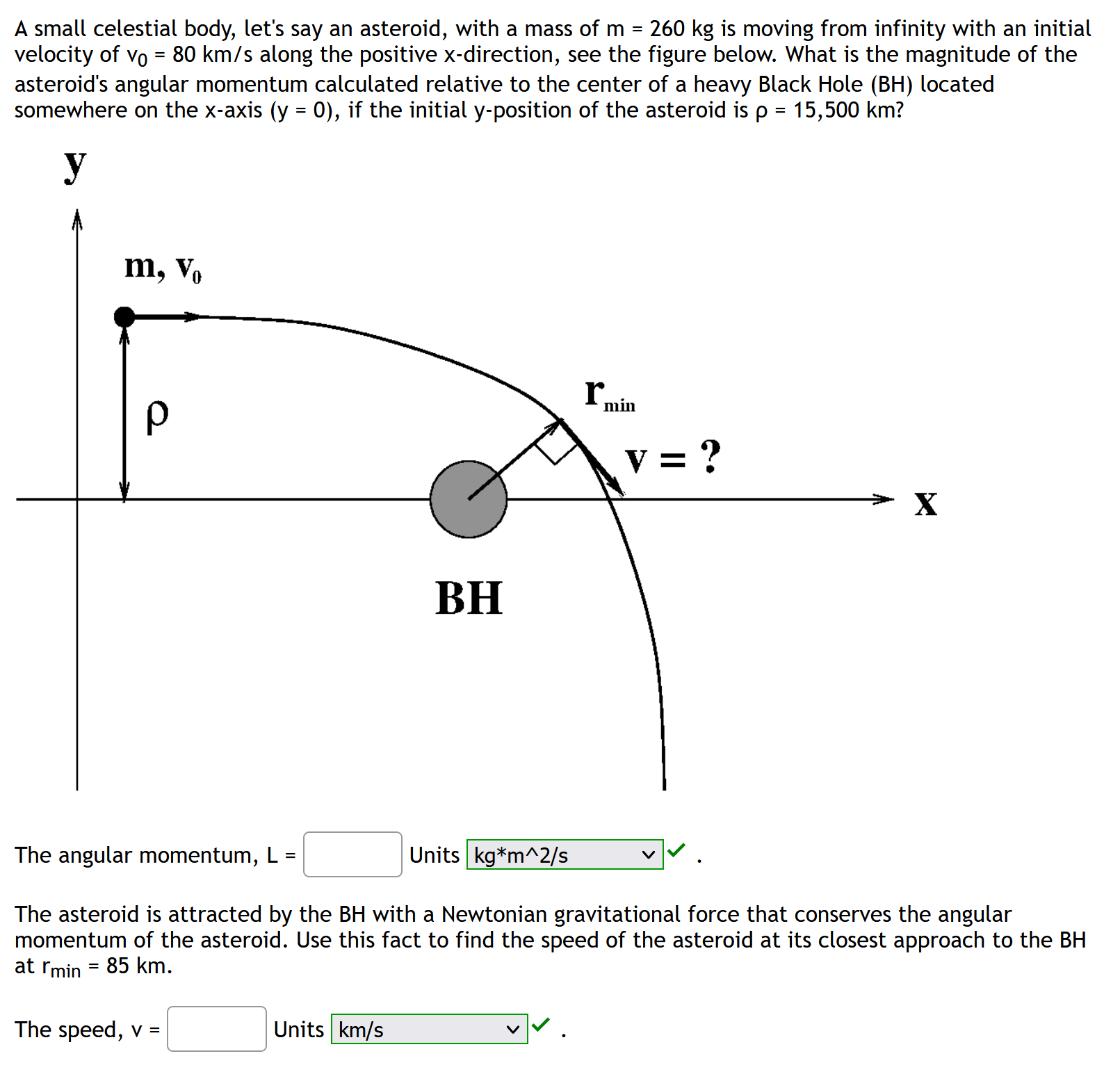 Solved A Small Celestial Body Lets Say An Asteroid With A