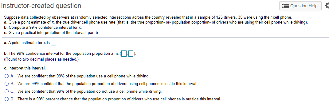 Solved Instructor-created question A Question Help Suppose | Chegg.com