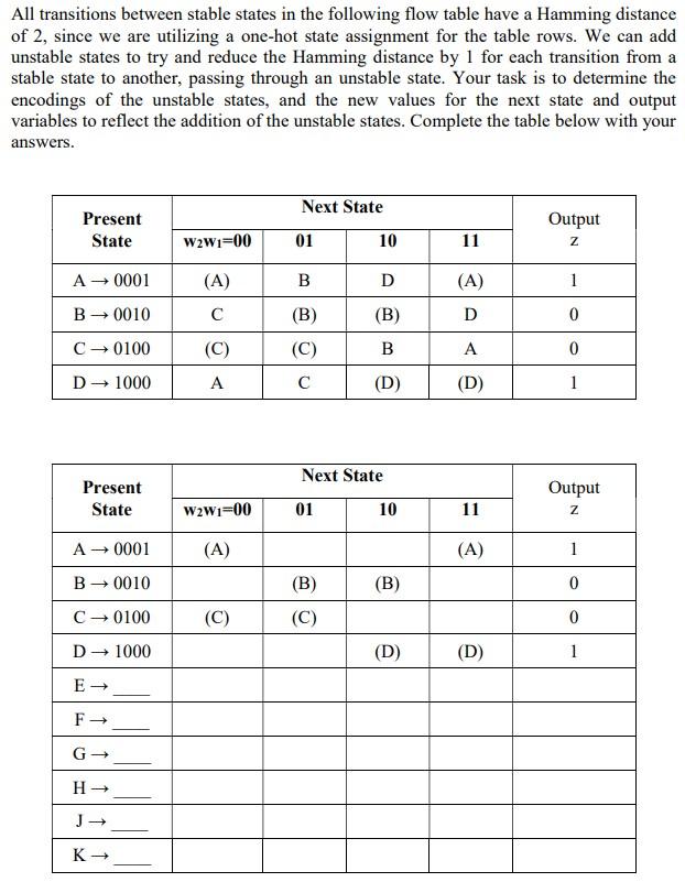 Solved All transitions between stable states in the | Chegg.com