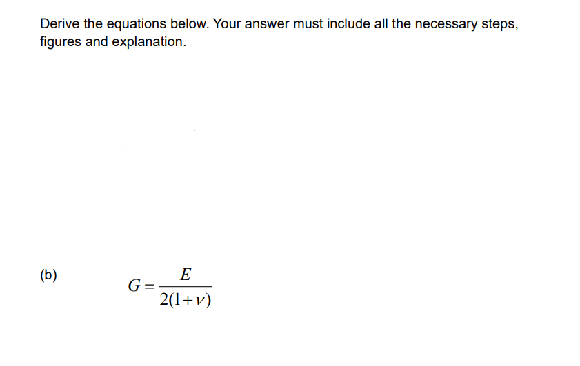 Solved Derive the equations below. Your answer must include | Chegg.com