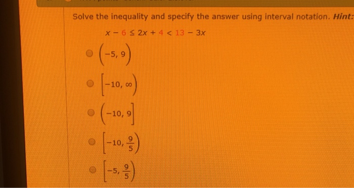 Solved Solve the inequality and specify the answer using | Chegg.com Solved Solve the inequality and specify the answer using | Chegg.com