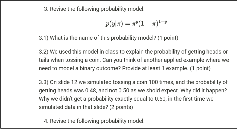 Solved 3. Revise the following probability model: | Chegg.com