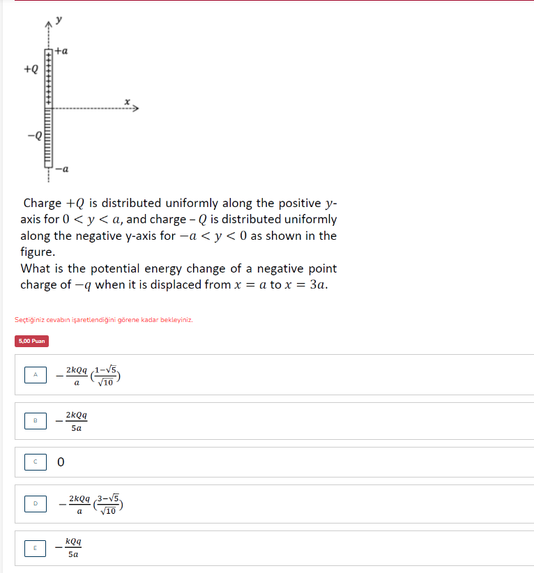 Solved Charge +Q is distributed uniformly along the positive | Chegg.com