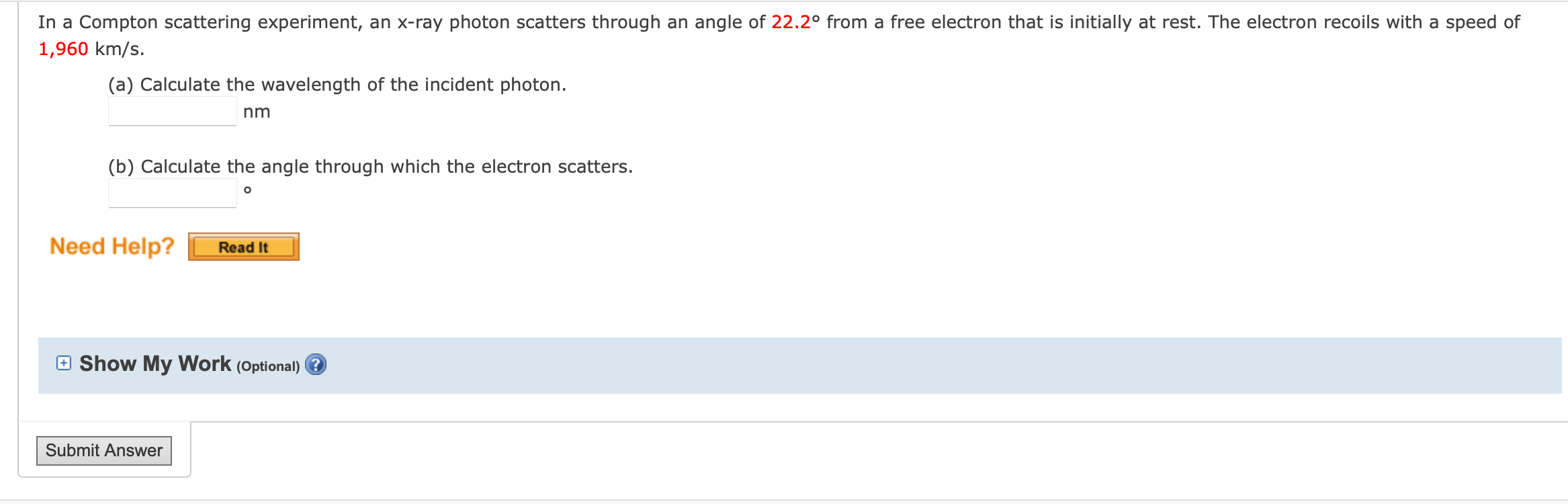 Solved In a Compton scattering experiment, an x-ray photon | Chegg.com