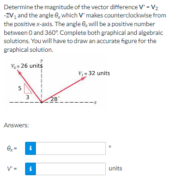 [Solved]: Determine the magnitude of the vector difference