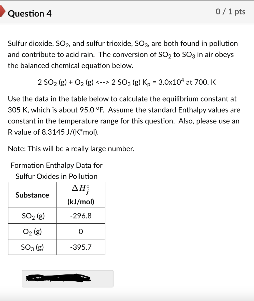 Solved Sulfur dioxide, SO2, and sulfur trioxide, SO3, are | Chegg.com