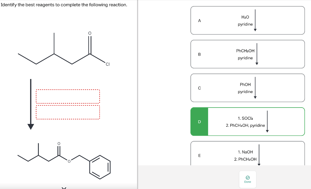 Solved Identify the best reagents to complete the following | Chegg.com