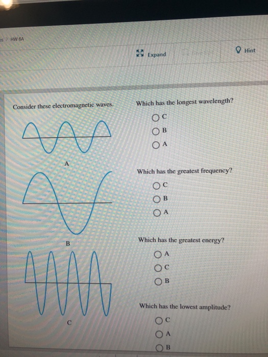 Solved 9 Hint K Exparn Consider these electromagnetic waves. | Chegg.com