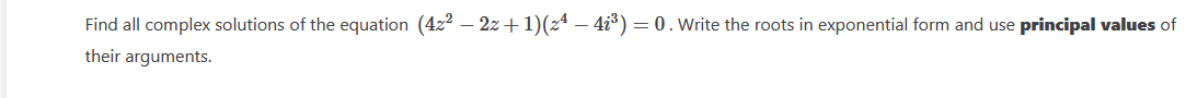Solved Find all complex solutions of the equation | Chegg.com