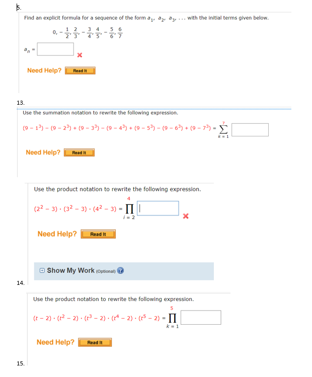 Solved UT . with the initial terms given below. Find an | Chegg.com