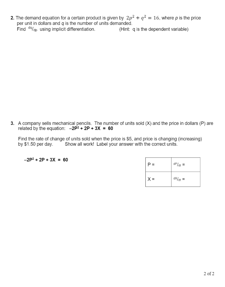 Solved MATH 1325 NAME CALCULUS FOR BUSINESS AND SOCIAL | Chegg.com