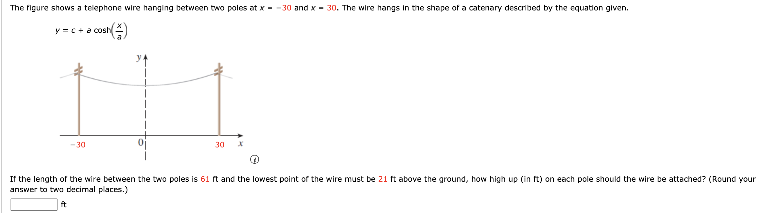 Solved The figure shows a telephone wire hanging between two | Chegg.com
