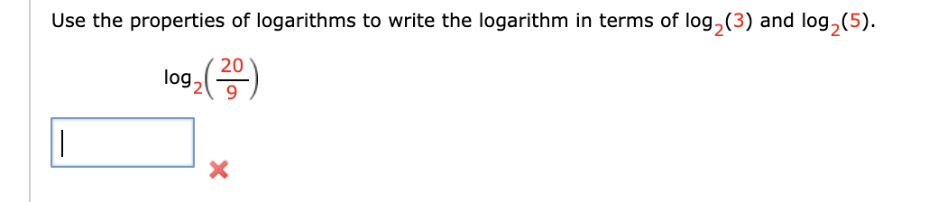 Solved Use the properties of logarithms to write the | Chegg.com