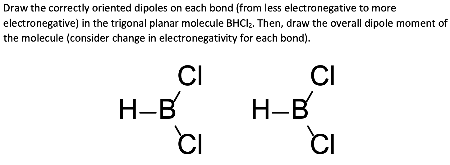 Solved Draw the correctly oriented dipoles on each bond | Chegg.com