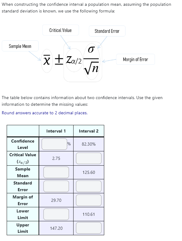 Solved When Constructing The Confidence Interval A Chegg