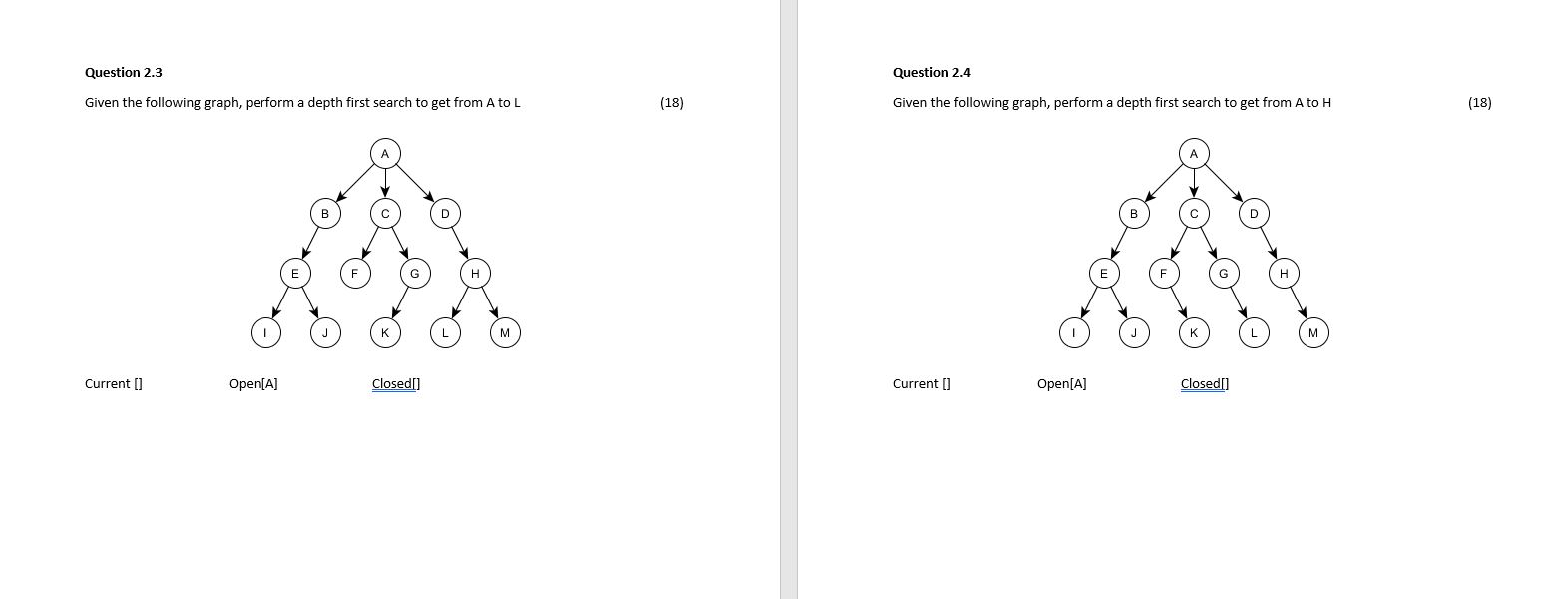 Solved Question 23 Question 24 Given The Following Graph 