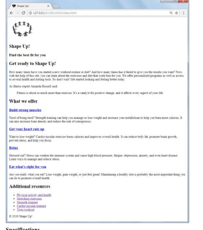 Solved Please help me write a html code using following | Chegg.com