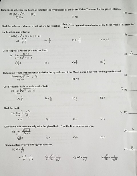 Solved Determine whether the function satisfies the | Chegg.com