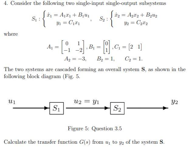 Solved 4. Consider the following two single-input | Chegg.com