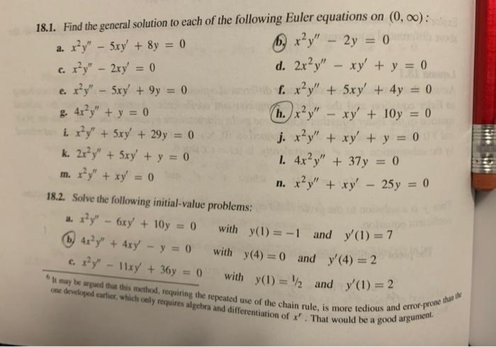 Solved Solve by identifying the solution form and solving | Chegg.com