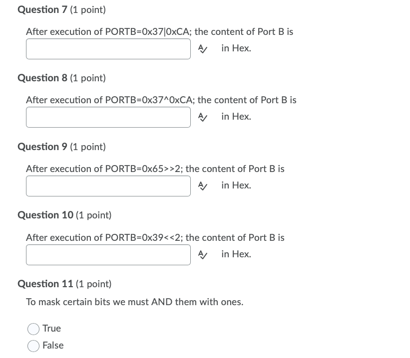 Solved Question 7 (1 point) After execution of | Chegg.com