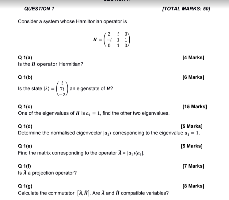 Solved QUESTION 1 [TOTAL MARKS: 50] Consider a system whose | Chegg.com