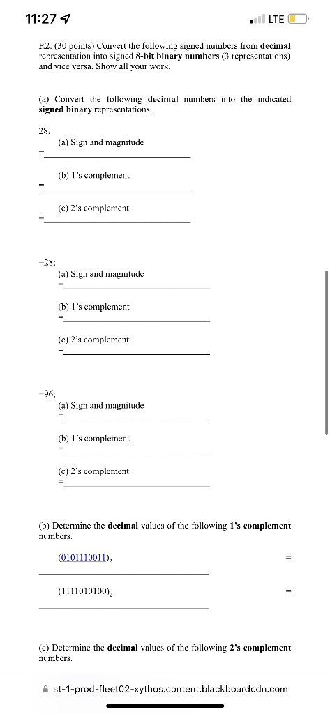Solved P.1. (15 points). Convert the following numbers | Chegg.com