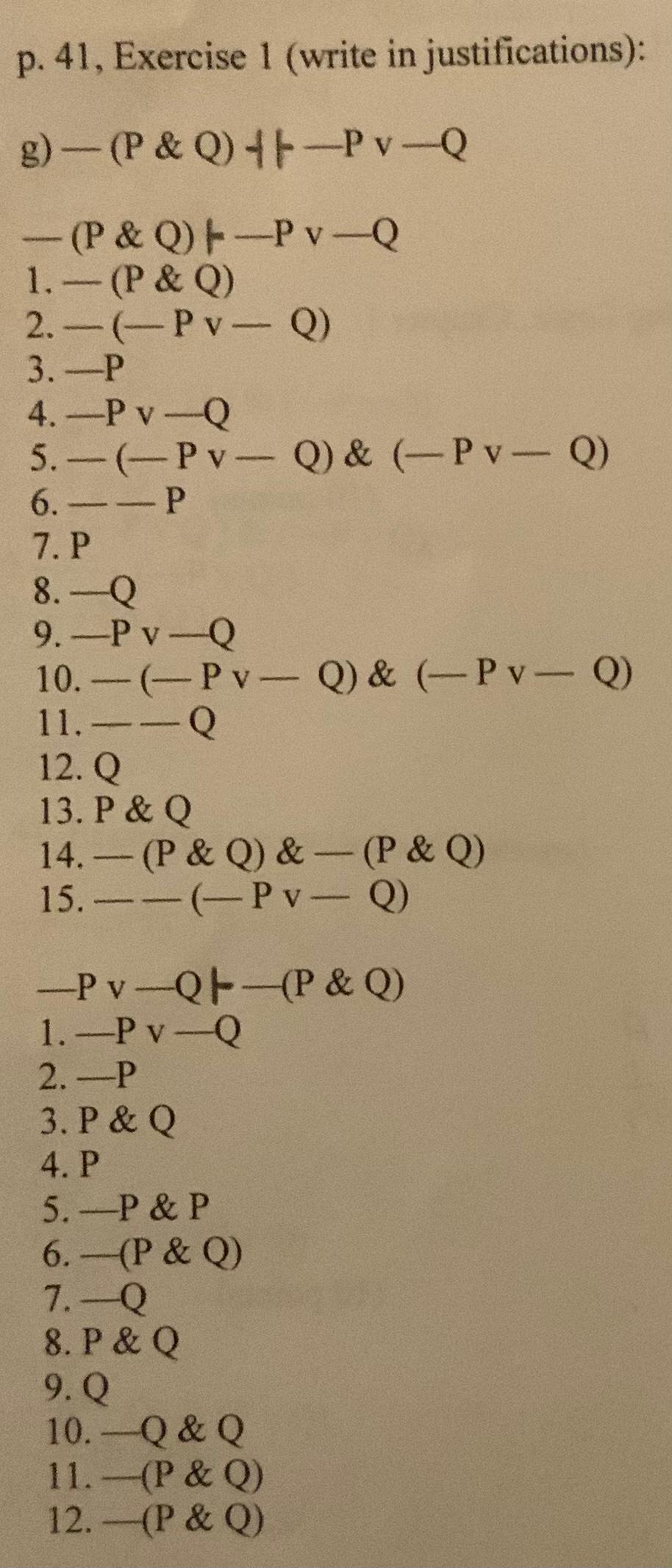 Solved p. 41 , Exercise 1 (write in justifications): | Chegg.com