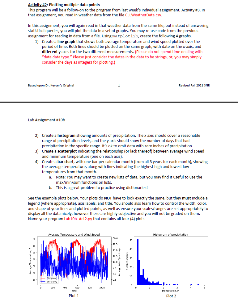 Solved Activity 2 Plotting Multiple Data Points This 4893