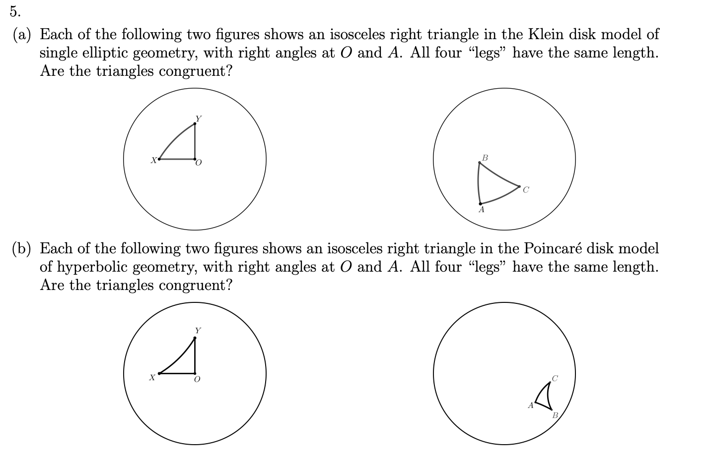 Solved 5. (a) Each of the following two figures shows an | Chegg.com