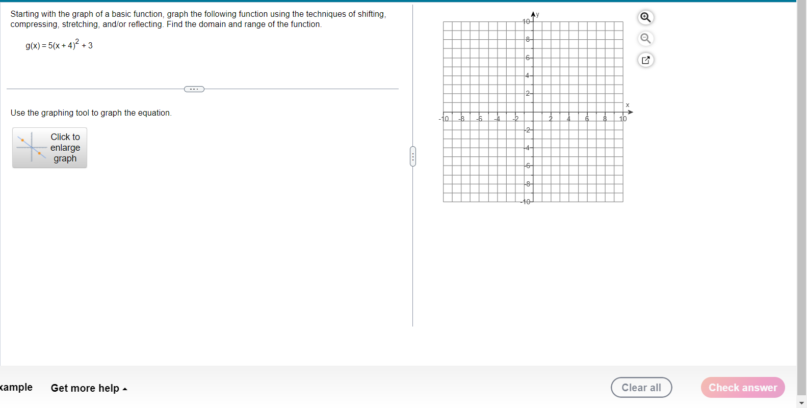 Solved Starting with the graph of a basic function, graph | Chegg.com